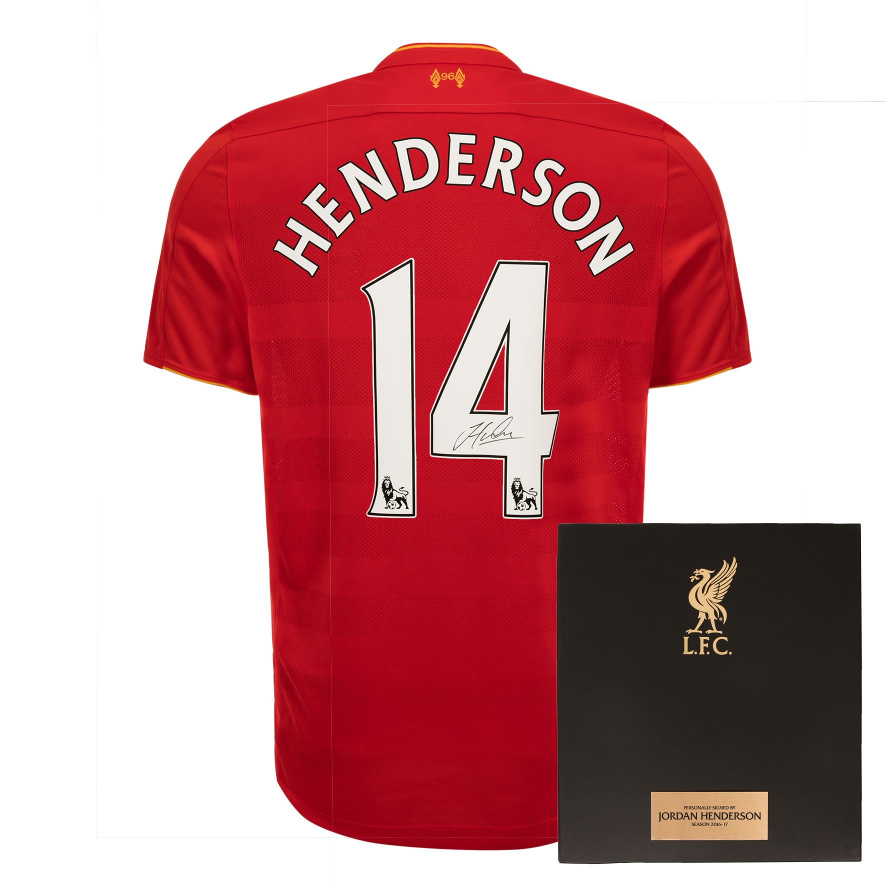 LFC 16/17 ‘Henderson’ Signed Boxed Shirt | Anfield Shop