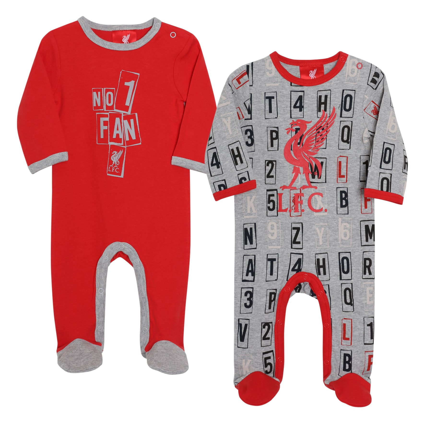 LFC Baby 2 Pack Sleepsuits | Anfield Shop