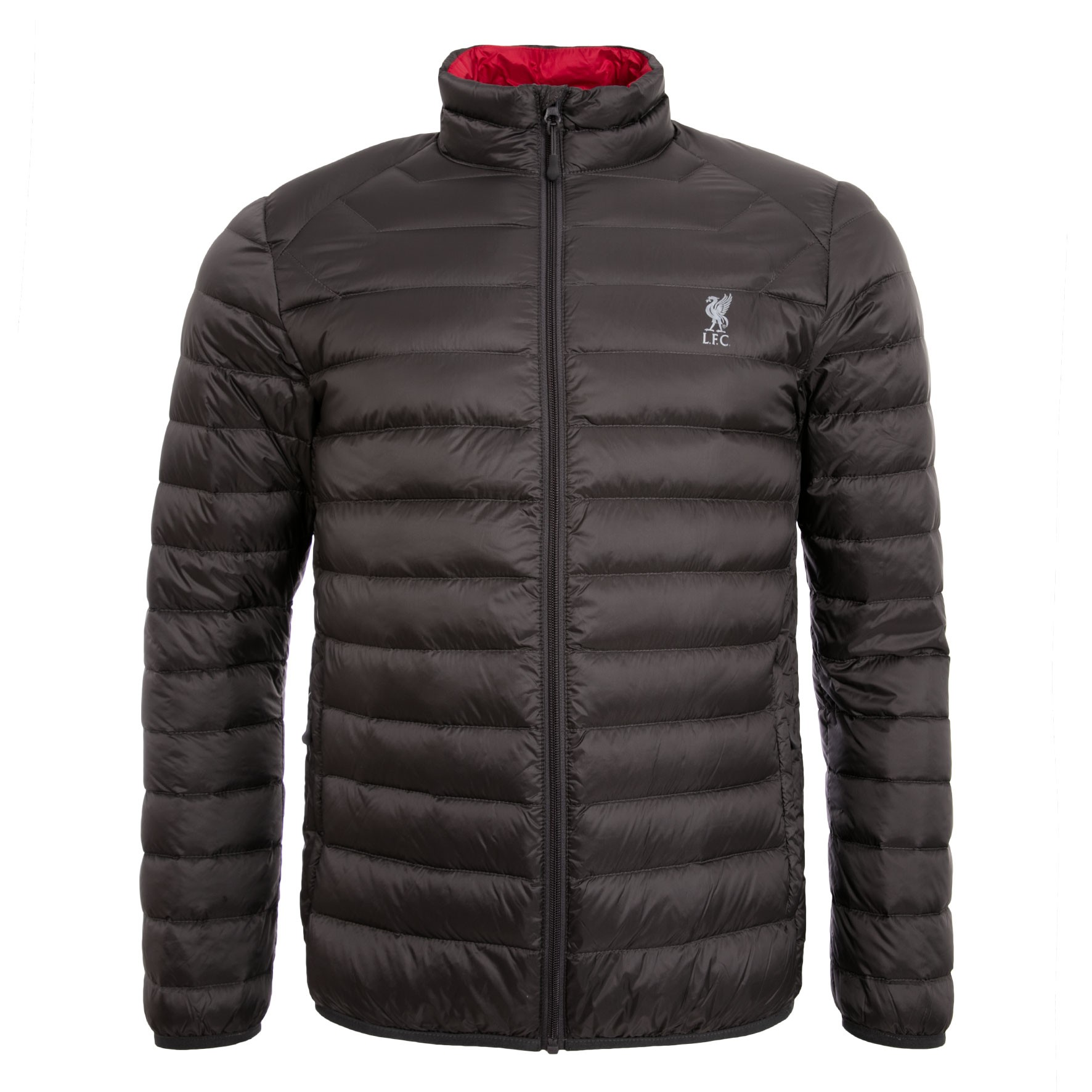 LFC Mens Charcoal Packaway Puffa Jacket | Anfield Shop
