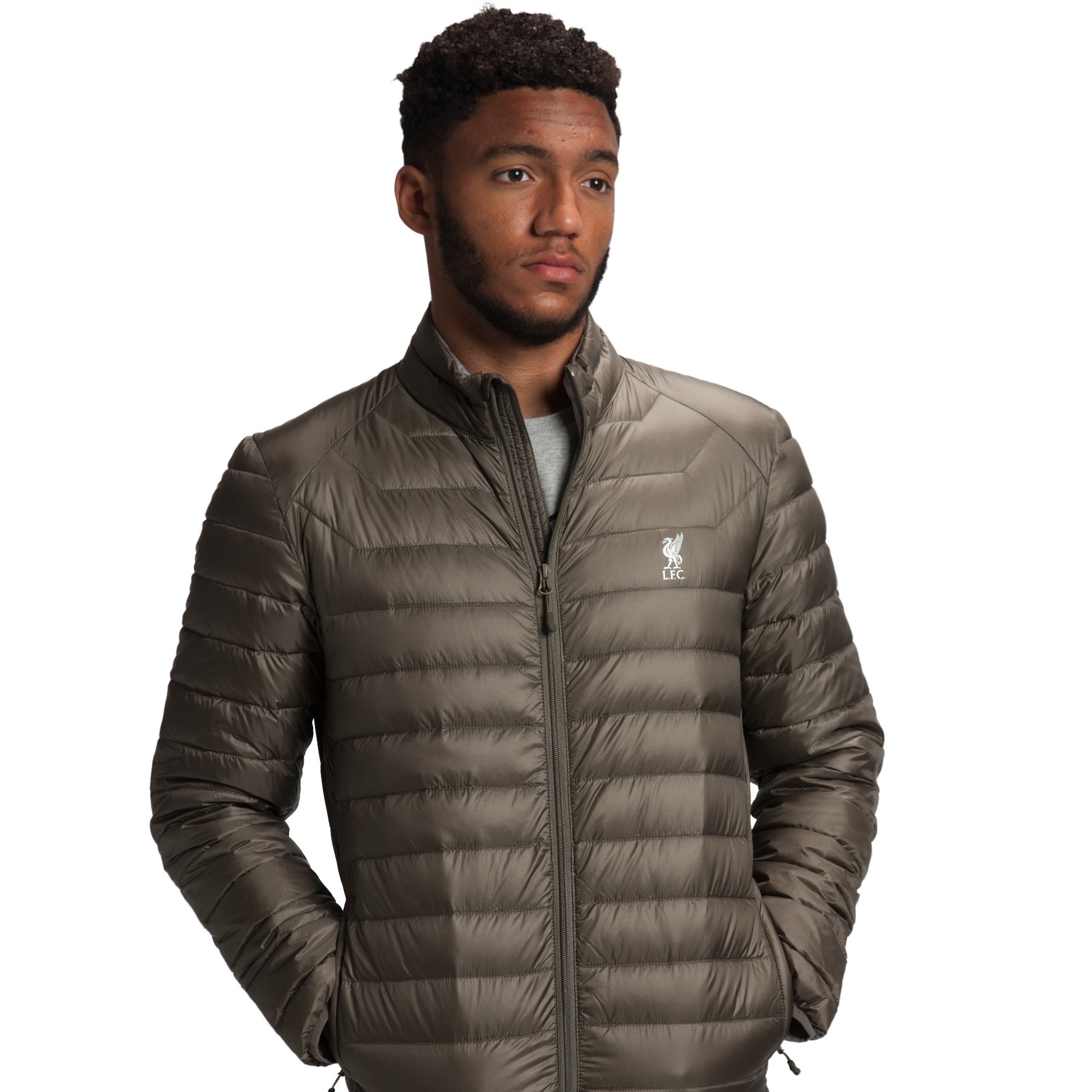 LFC Mens Olive Down Filled Puffa Jacket | Anfield Shop