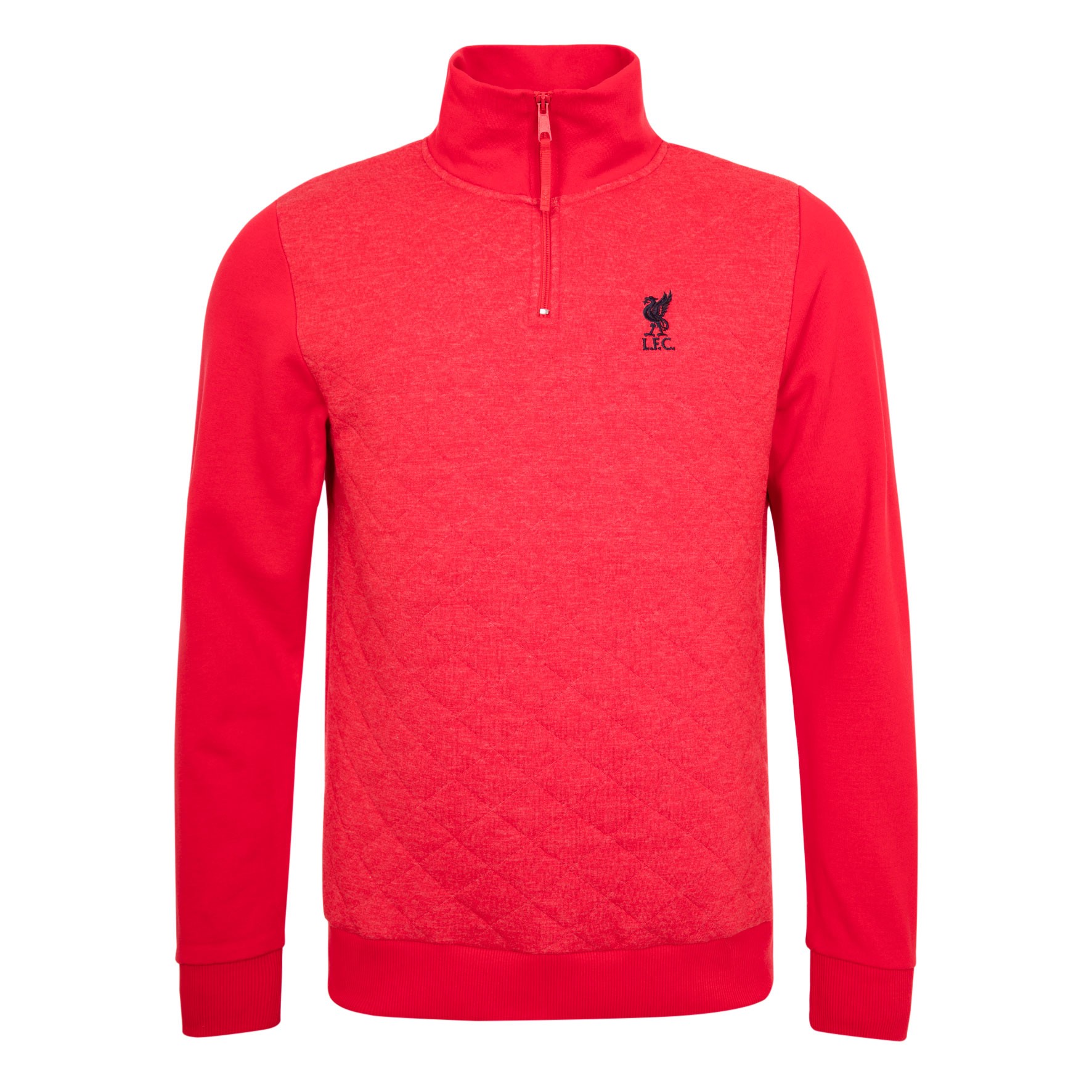 LFC Mens Red 1/4 Zip Quilted Jumper | Anfield Shop