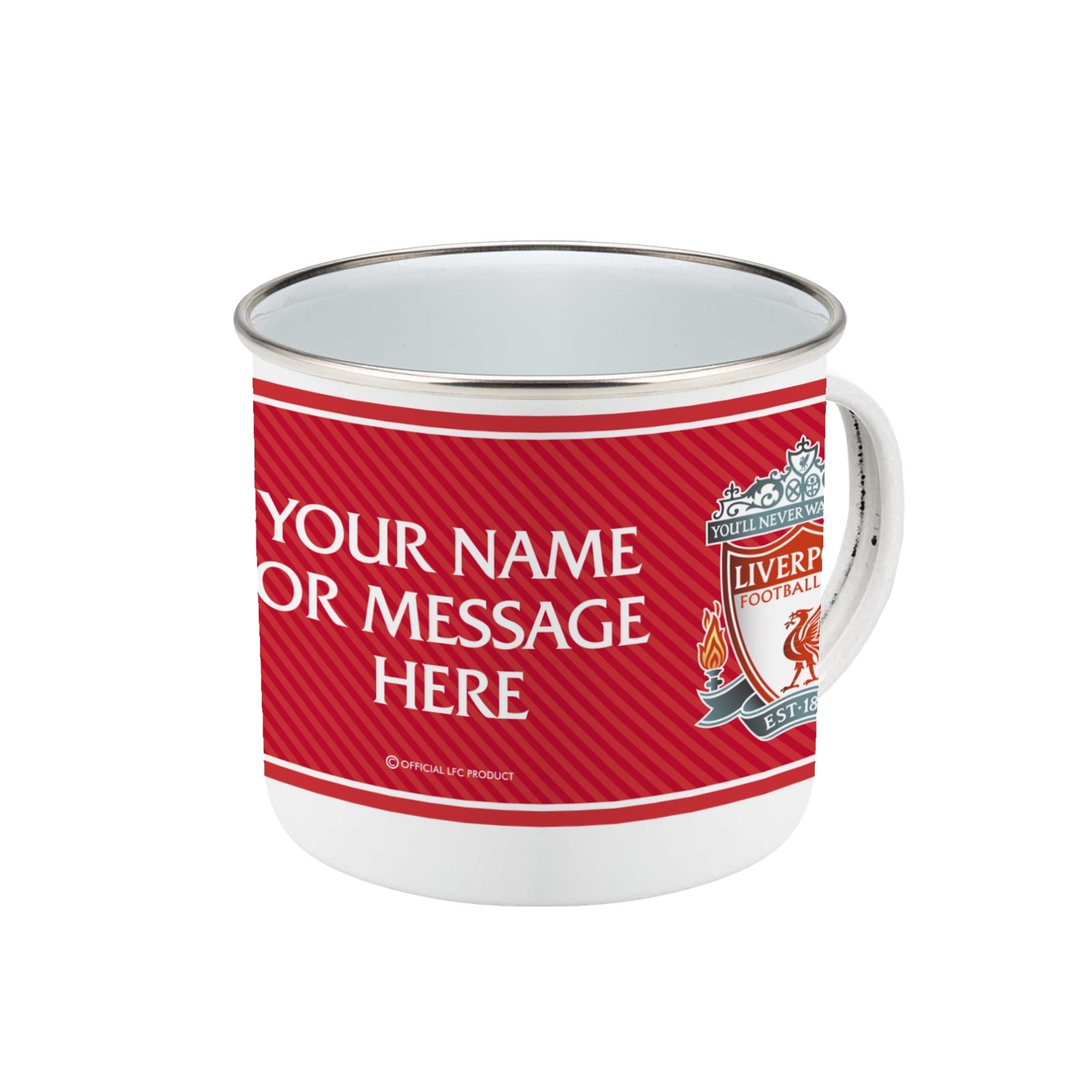 LFC Personalised Crest Enamel Mug | Anfield Shop