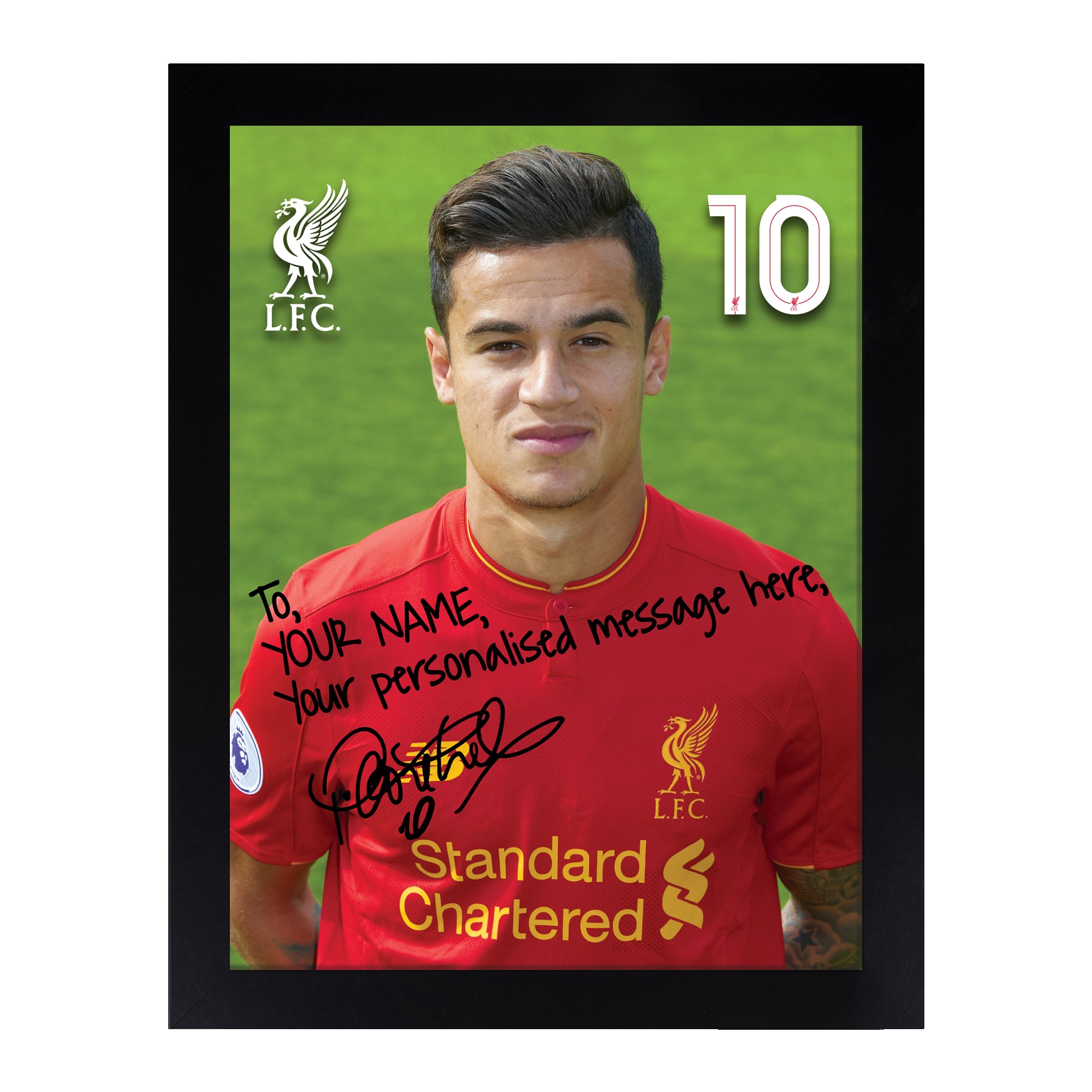 Liverpool FC Personalised Coutinho 8 x 10 Frame | Anfield Shop